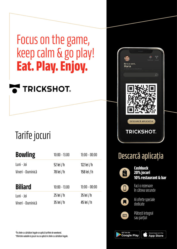 Lista Preturi Jocuri Trickshot Promenada & Mega Mall RO – trickshot.ro